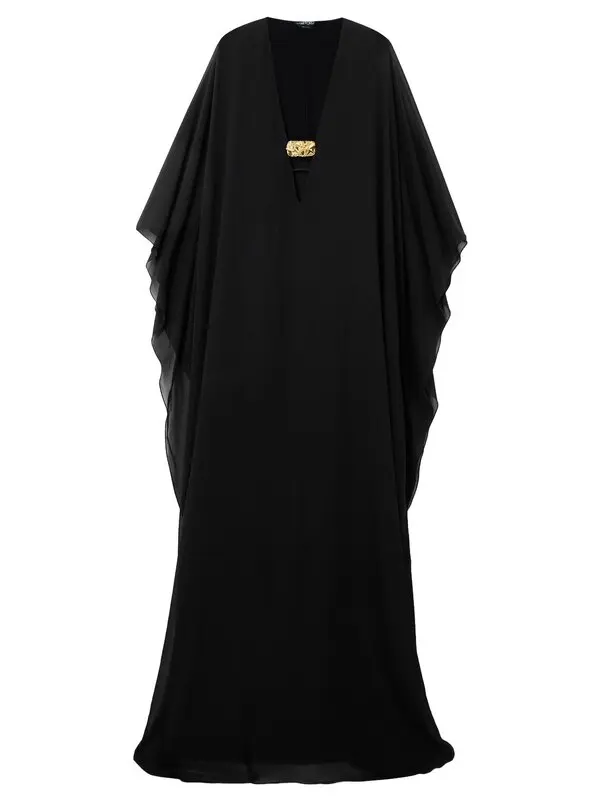 TOM FORD Cape-effect Silk-chiffon Gown - Black