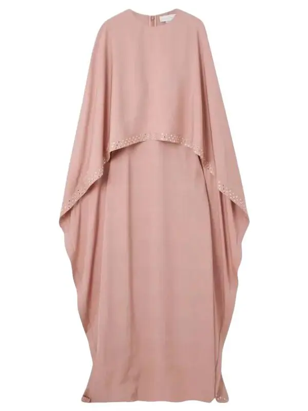 Stella McCartney Cape-effect Crystal-embellished Gown - Pink