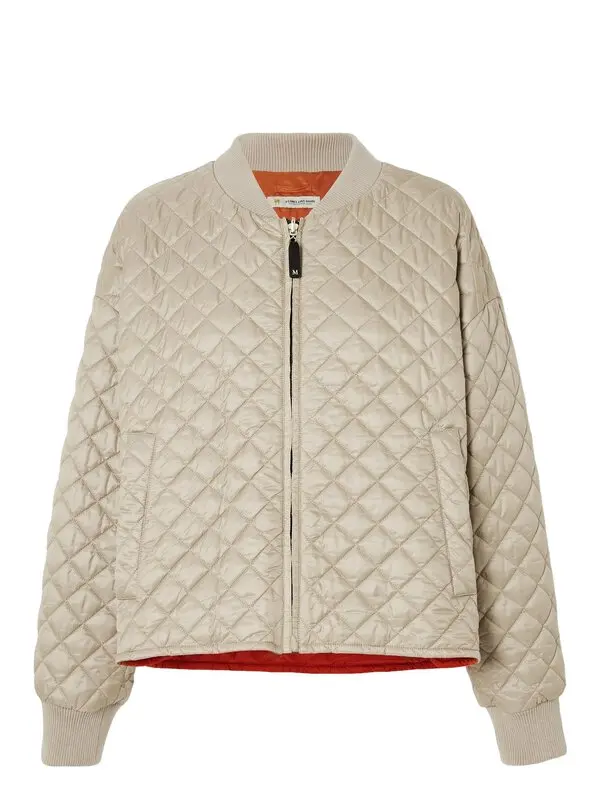 Max Mara Licia Quilted Shell Bomber Jacket - Neutrals