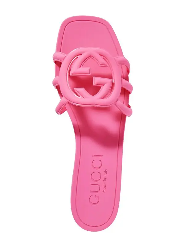 Gucci Rubber Slides - Pink