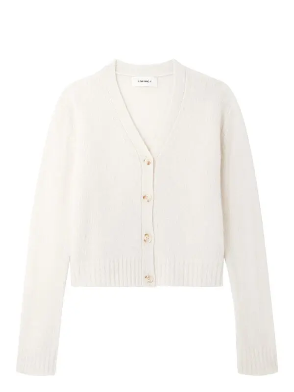 LISA YANG Marionette Cashmere And Silk-blend Cardigan - Cream