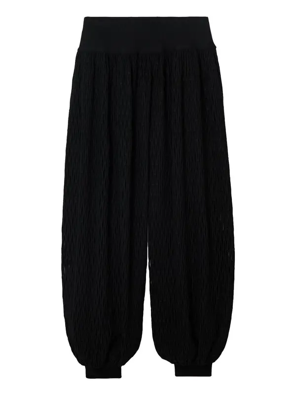 Alaïa Open-knit Tapered Pants - Black