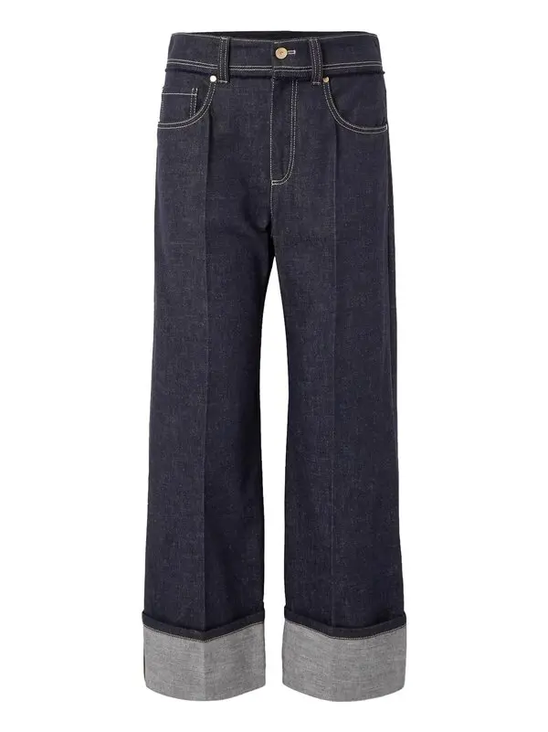 Brunello Cucinelli High-rise Wide-leg Jeans - Blue
