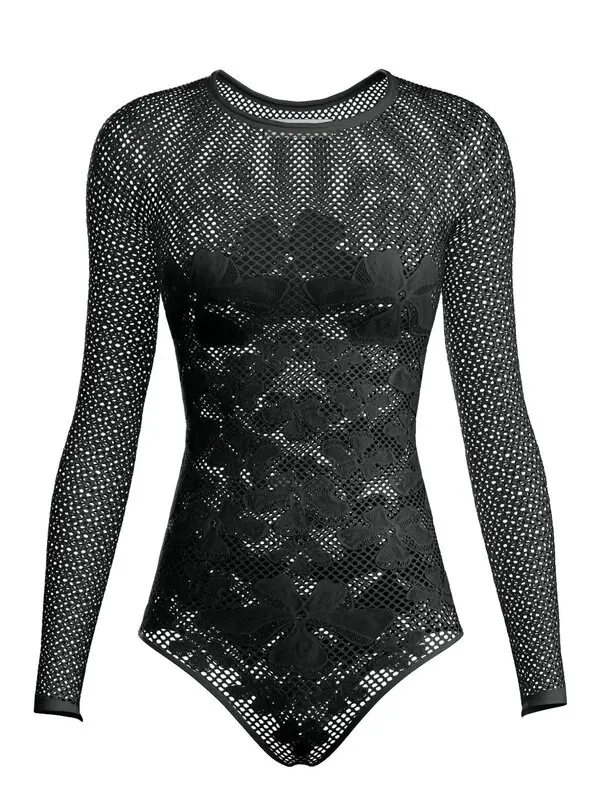 MARGHERITA MACCAPANI Monogram Bodysuit - Black