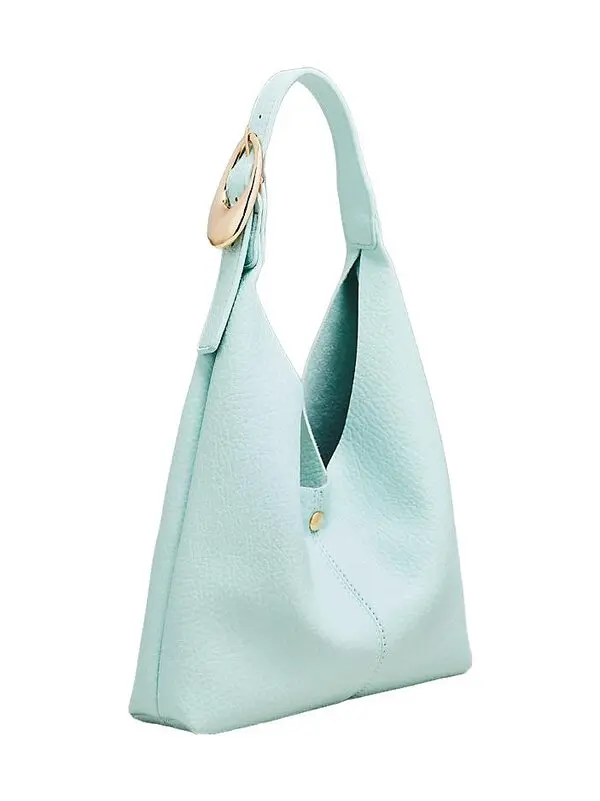 Anthropologie Love Knot Mini Buckle Slouchy Tote Bag - Light Blue