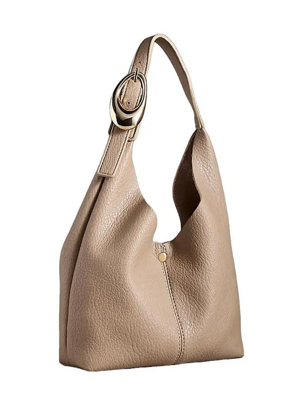 Anthropologie The Love Knot Slouchy Mini Buckle Bag - Neutral
