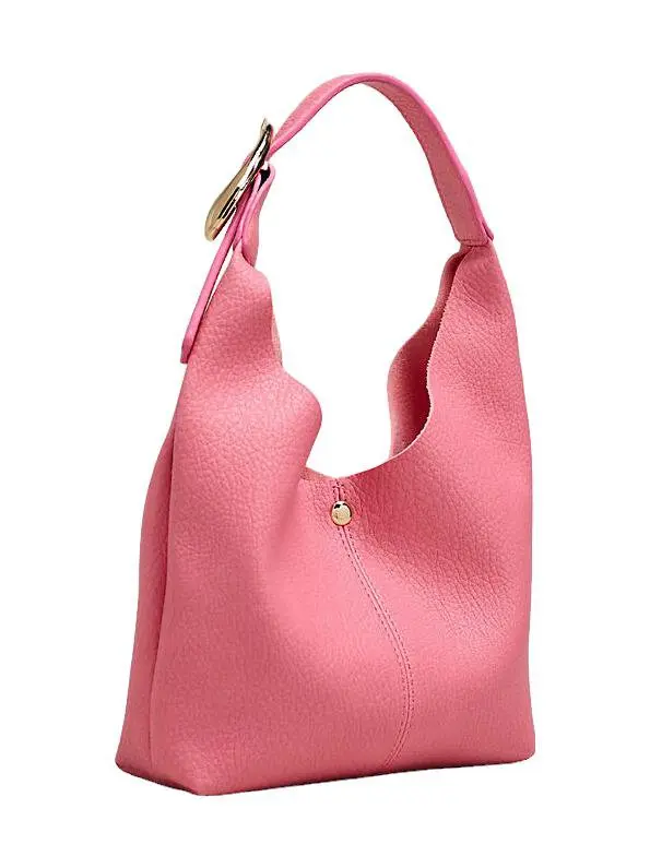 Anthropologie The Love Knot Slouchy Mini Buckle Bag - Pink