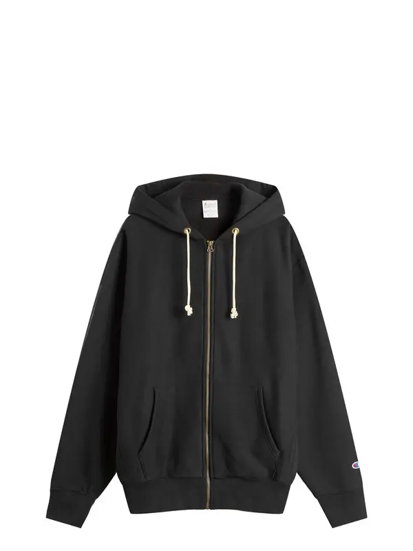 Champion Reverse Weave Fleece Zip Hoodie - Black
