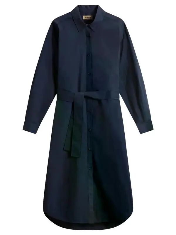 Woolrich Belted Shirt Dress - Blue