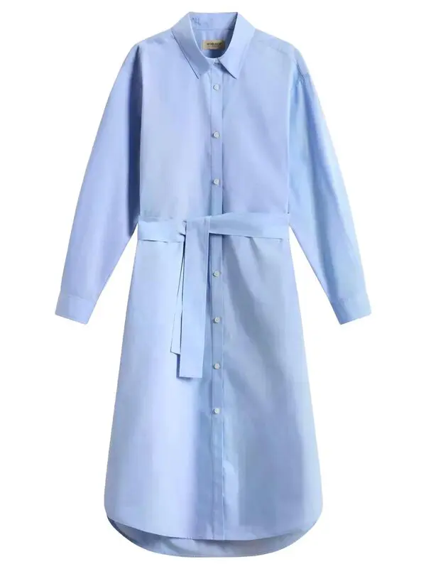 Woolrich Belted Shirt Dress - Blue