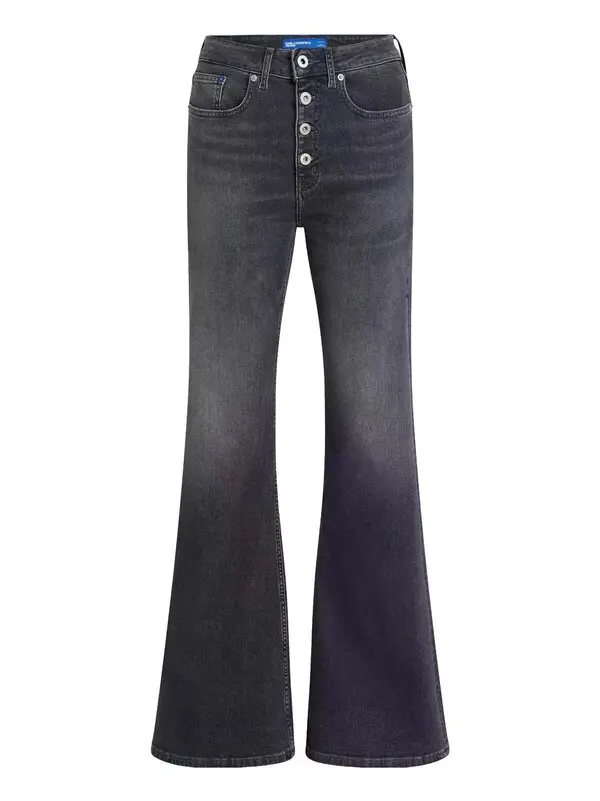 Karl Lagerfeld High-rise Flared Jeans - Grey