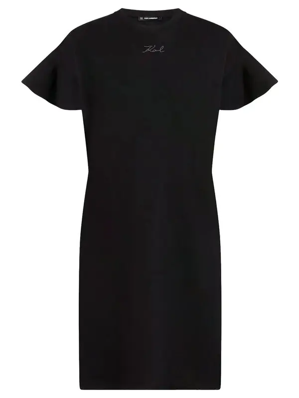 Karl Lagerfeld Signature T-shirt Dress - Black