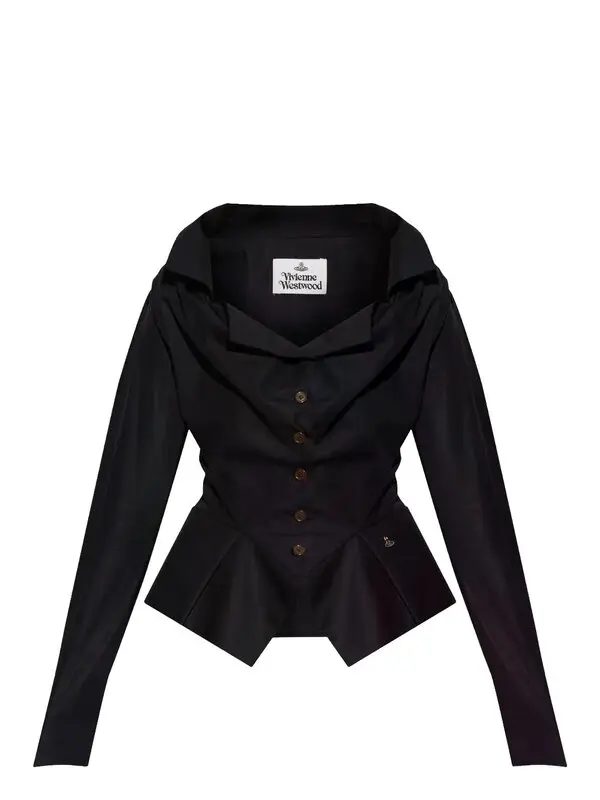 VIVIENNE WESTWOOD Orb Sweetheart Neck Shirt - Black
