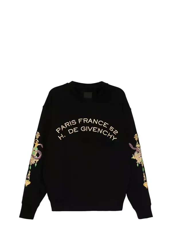 Givenchy Logo-embroidered Sweatshirt - Black