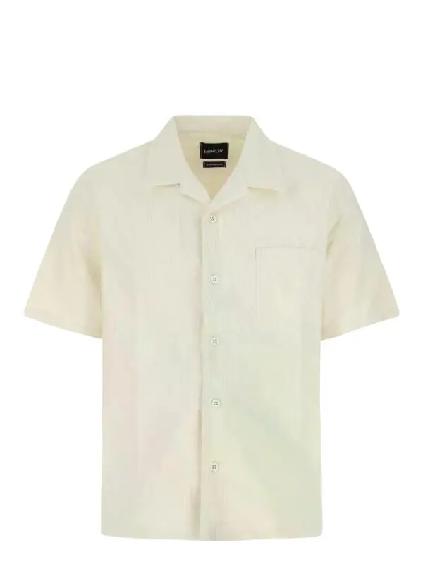 Howlin' Short-sleeve Corduroy Cotton Shirt - Neutrals