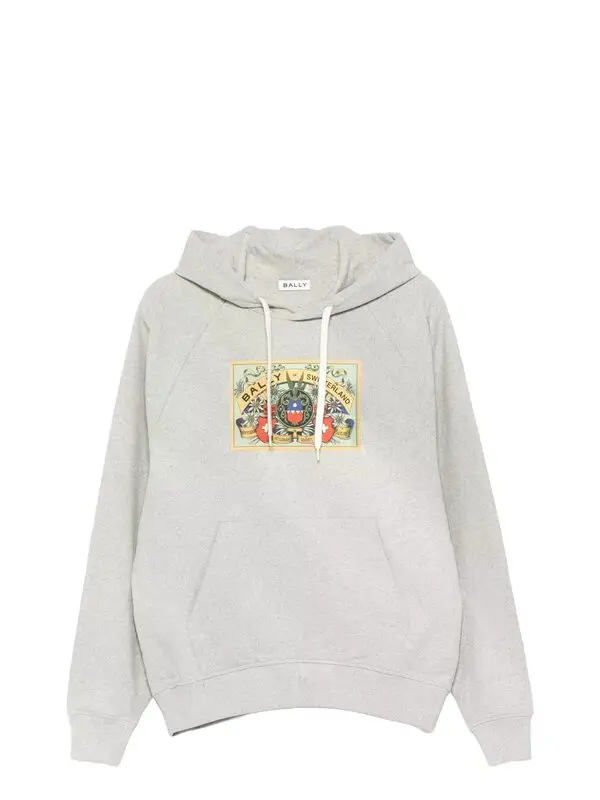 Bally Graphic-print Hoodie - Grey