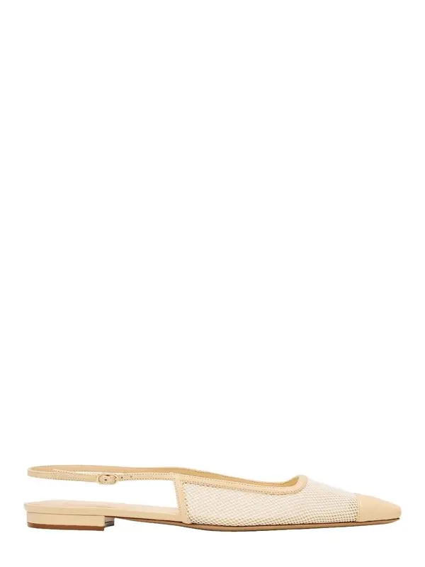 ALEXANDRE BIRMAN Olivia Mesh Ballerina Flats - Creamy