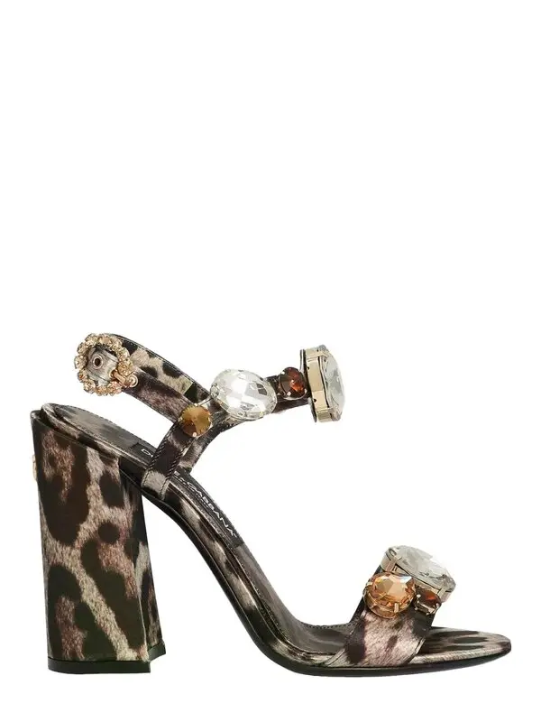 Dolce & Gabbana 105mm Gemstone-embellished Sandals - Neutrals