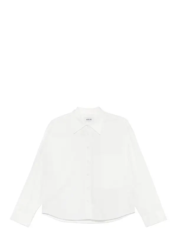 AGOLDE Naya Cropped Shirt - White