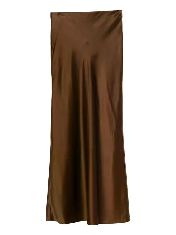 FRAME Silk Skirt - Brown