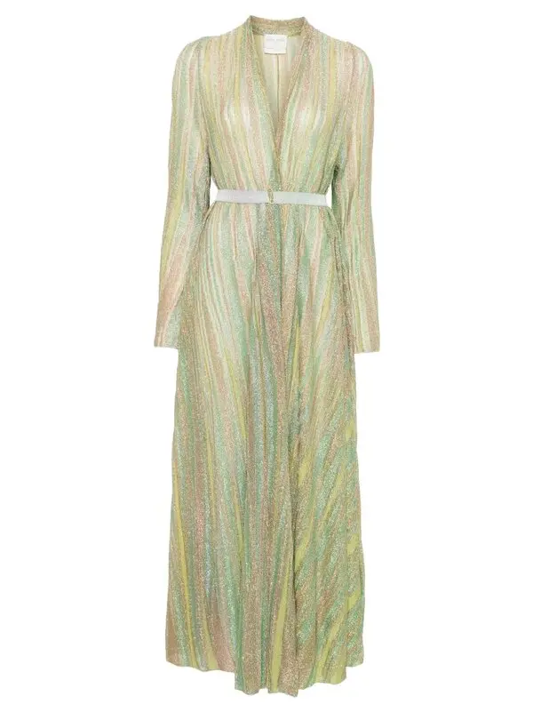 FORTE_FORTE Lurex Midi Dress - Green