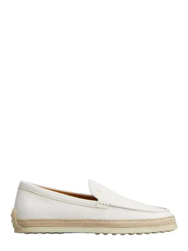 TOD'S Leather Loafers - White