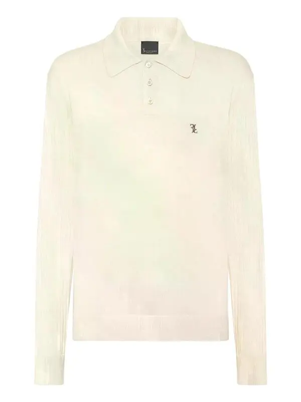 BILLIONAIRE Logo-plaque Polo Shirt - White
