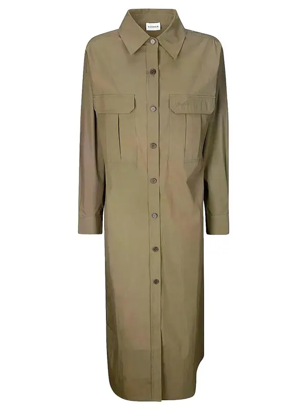 P.a.r.o.s.h Button-up Shirt Dress - Green