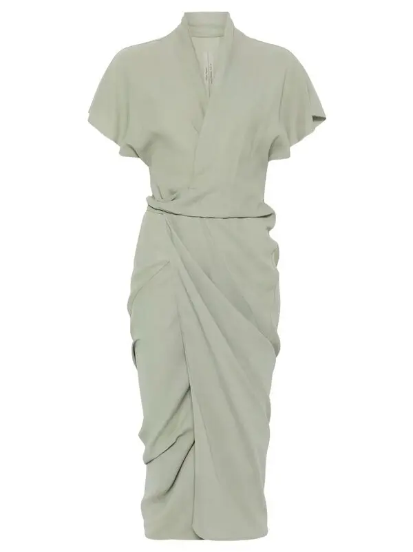 Rick Owens Wrap Maxi Dress - Green