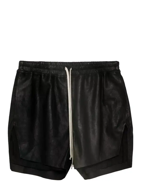 Rick Owens Leather Shorts - Black