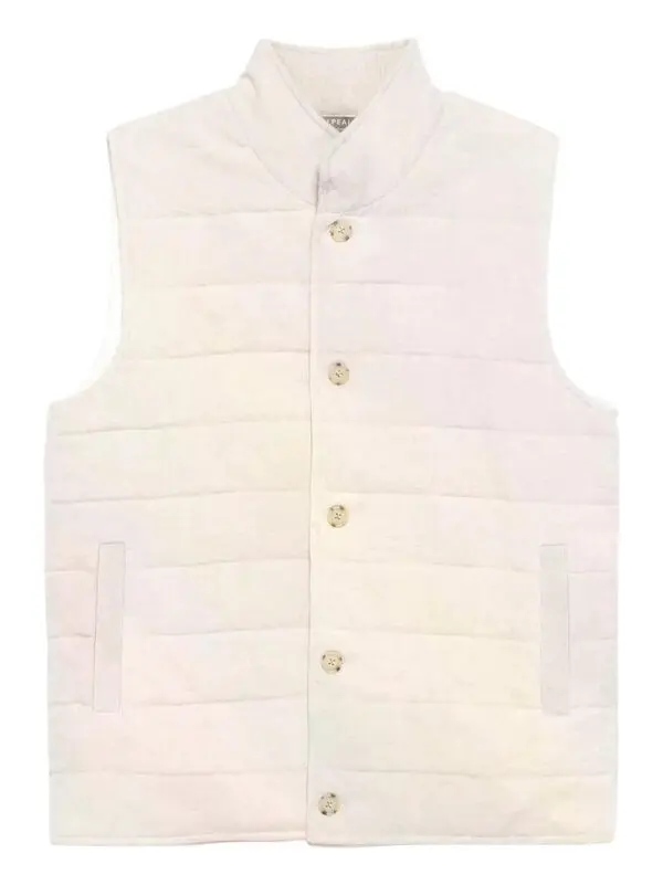 N.peal Quilted Cashmere Gilet - Neutrals