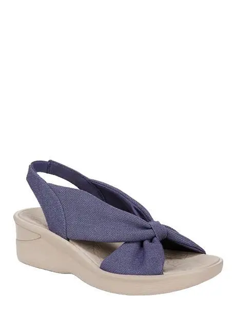BZEES Serenade Slingback Wedge Sandal - Blue