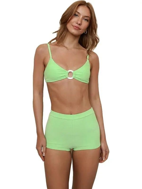 DIPPIN DAISY'S Farrah Elastic Waist Booty Short - Paradise Green
