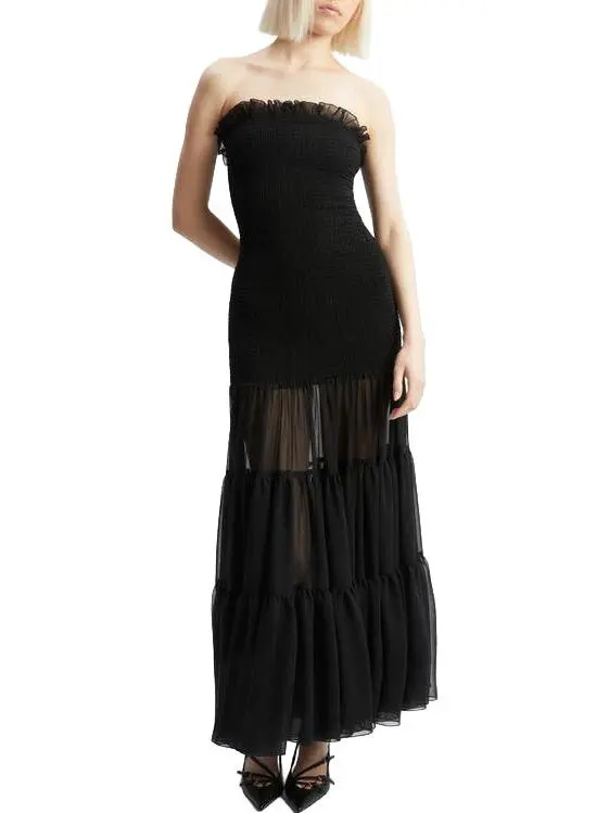 Bardot Azura Strapless Maxi Dress - Black
