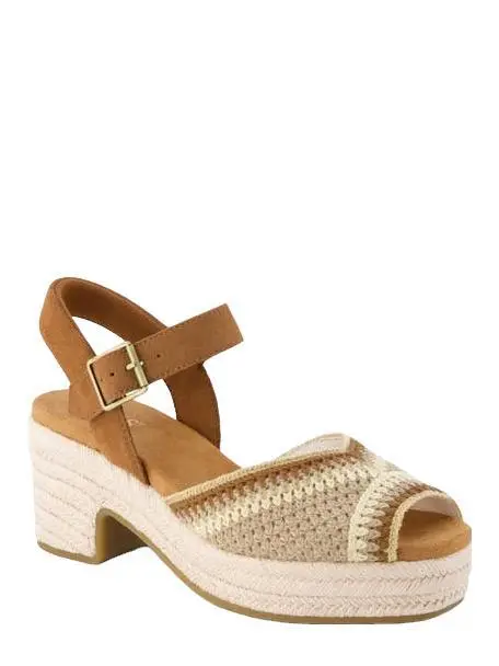 Toms Isla Peep Toe Sandal - Dark Beige