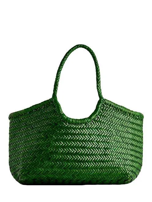 Dragon Diffusion Nantucket Leather Tote - Parrot Green