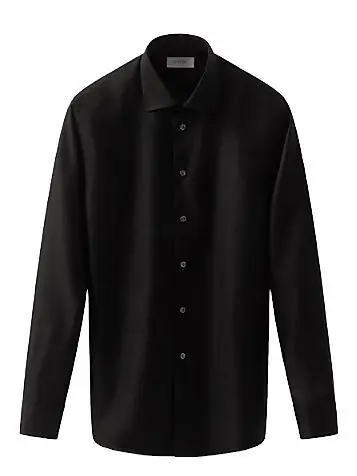 Eton Cutaway-collar Single-cuff Slim-fit Cotton-twill Shirt - Black
