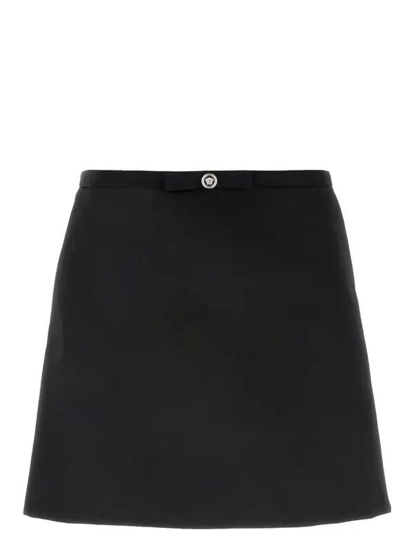 Versace Wool Mini Skirt - Black