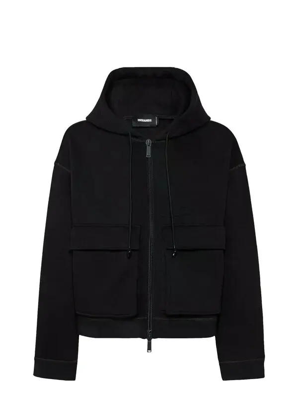 Dsquared2 Icon Zip-up Hoodie - Black