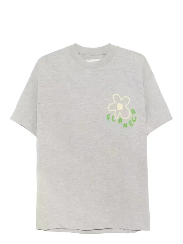 FLANEUR Blossom-print T-shirt - Grey