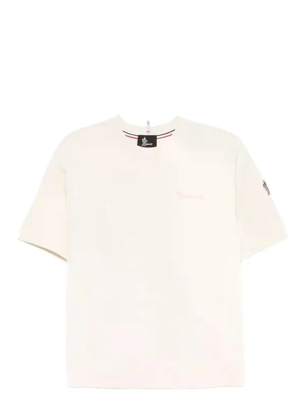 Moncler Logo-embossed T-shirt - Neutrals