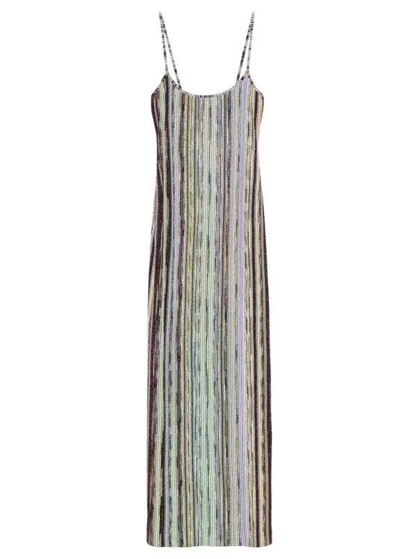 Missoni Striped Lurex Maxi Dress - Silver