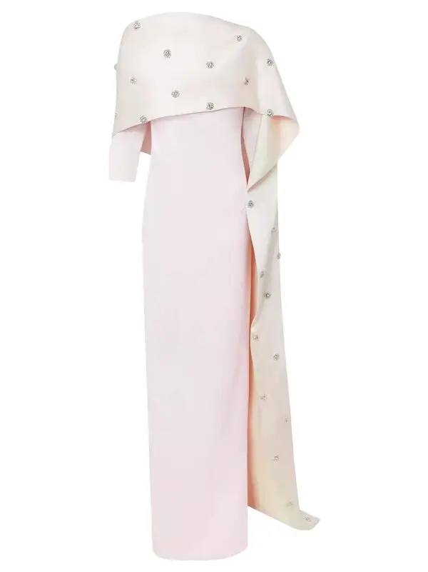 Safiyaa Cape-attached Dress - Pink