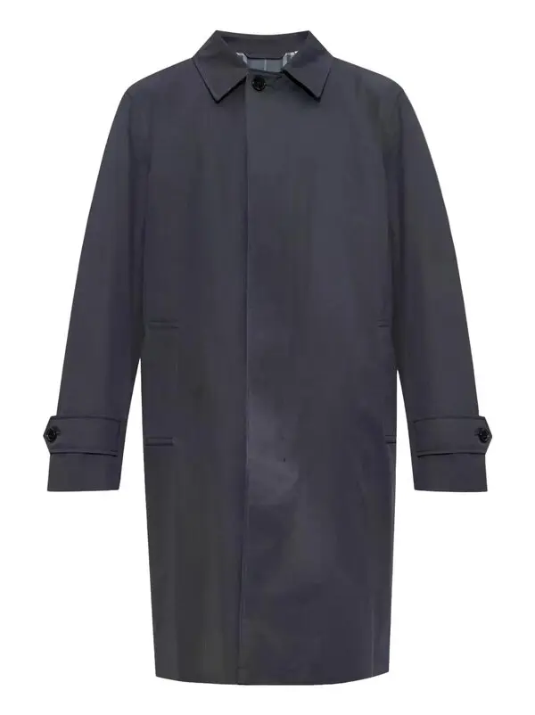 Burberry Cotton Trench Coat - Blue