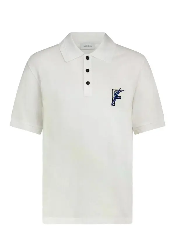 FERRAGAMO Cotton Polo Shirt - White