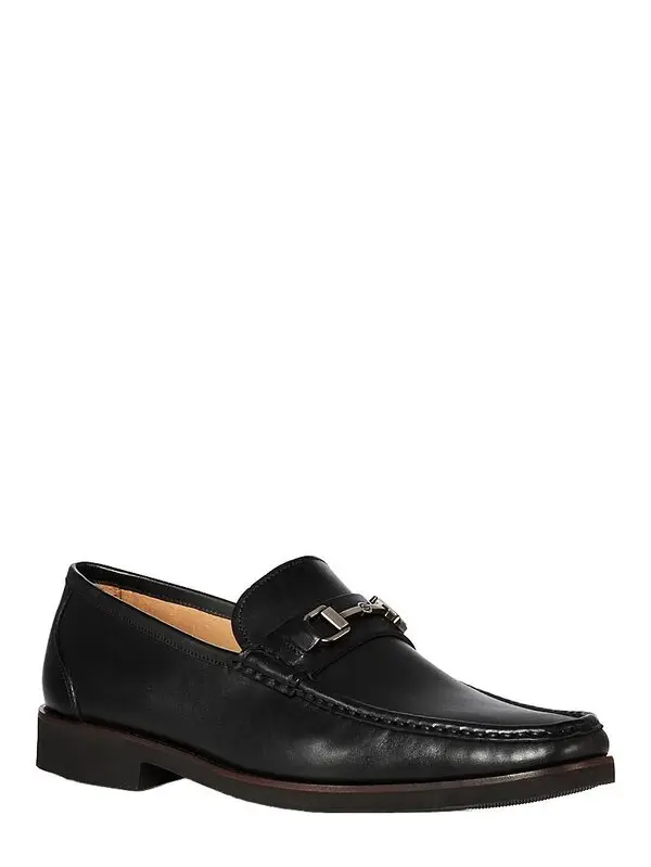 Peter Millar Leather Bit Loafers - Black