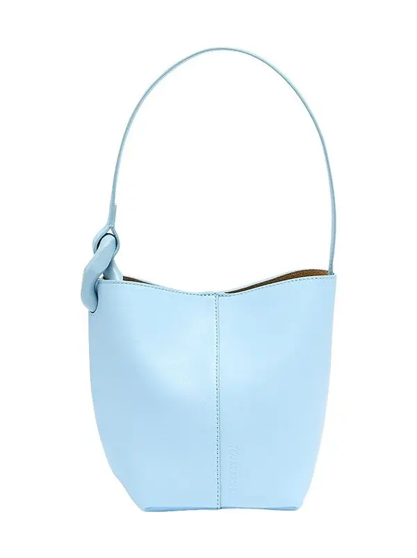 JW Anderson Small Leather Bucket Bag - Light Blue