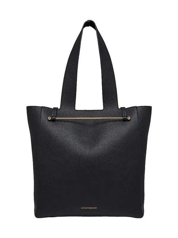 Strathberry Melody Embossed Leather Tote - Black/light Gold