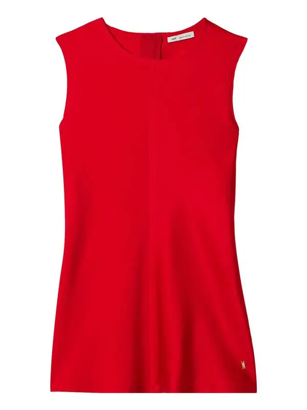 AMI Paris Crepe Tank - Red