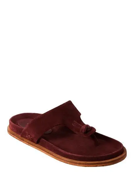 Free People Mika Flip Flop - Cherry Cola Suede